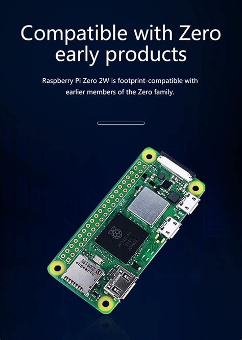 Raspberry Pi Zero 2w 1ghz Quad Core 64 Bit Arm Cortex A53 Cpu 512mb Sdram บลูทูธ Ble And Wifi Pi 0