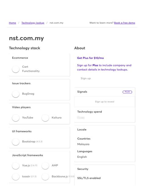 Technology Stack Analysis Tools Pdf Online Services Websites