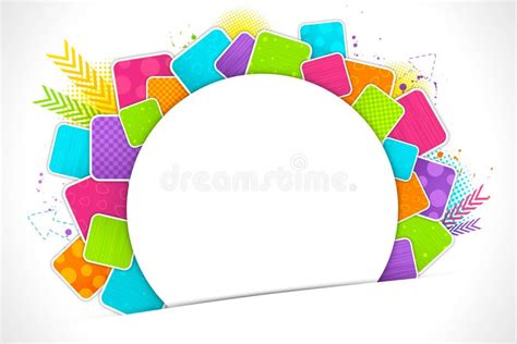 Abstract Random Colorful Shapes Color Geometric Background Decorative Design Elements Retro
