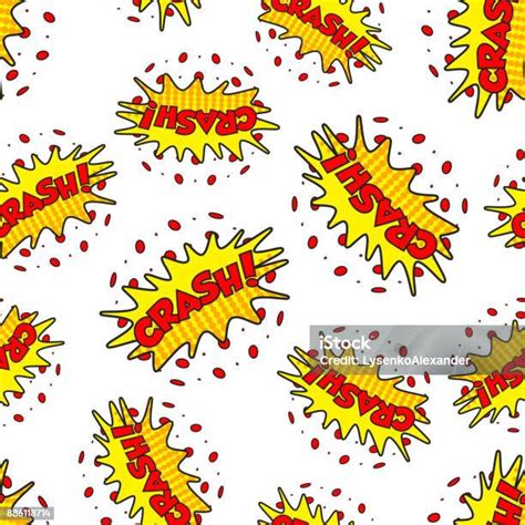 만화 음향 효과 완벽 한 패턴 배경 충돌 비즈니스 평면 벡터 일러스트입니다 만화 만화 식 기호 기호 패턴 충돌 격언에 대한 스톡 벡터 아트 및 기타 이미지 Istock