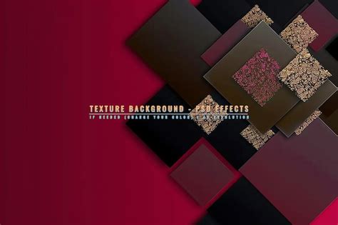 Premium Psd Abstract Dark Pink Composition With A Textural Golden