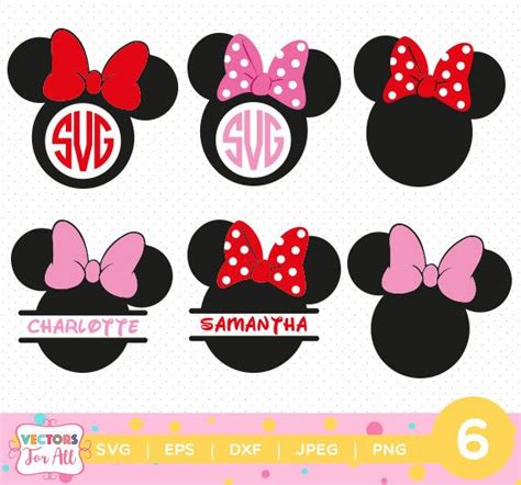 Minnie Mouse Monogram Svg Minnie Mouse Svgs Monogram Font Svg Files