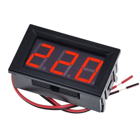 Digital Ac Voltmeter 70 500v Red Цифровой вольтметр переменного тока 220В диапазон 70 500В Ac