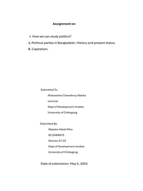 Po Real Assignment Pdf Capitalism Governance