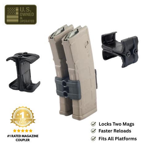 Magconnect™ Tactical Mag Coupler Faster Reloads For Ar 15 Ak And Mp M