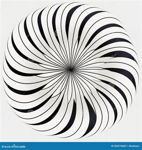 Abstract Circular Design Coloring Page With Spinning Pattern Stock Illustration Illustration