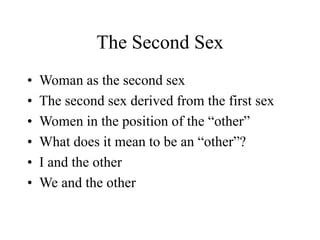 Introduction To The Second Sex Notes Pdf
