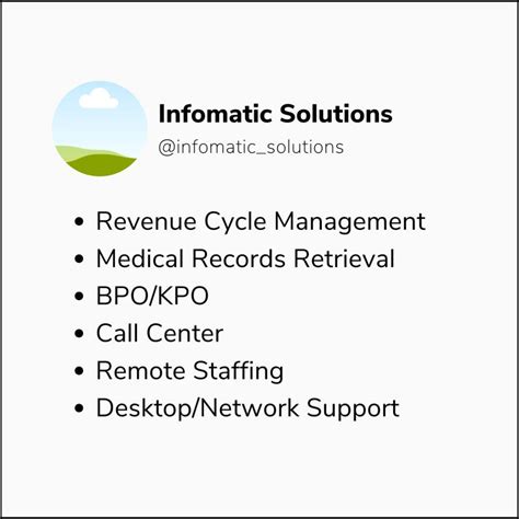 Infomatic Solutions On Linkedin Revenuecyclemanagement Outsourcing