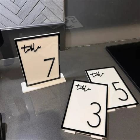 Acrylic Wedding Reception Table Numbers With Stands Birthday Decor Ann Fylzgo Signs