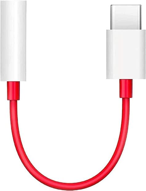 Oneplus Type C To Mm Auxiliary Adapter Red Amazon In Electronics