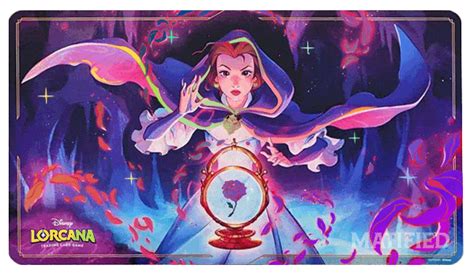 Foil Disney Lorcana Belle Playmat Matified Premium Custom Playmats