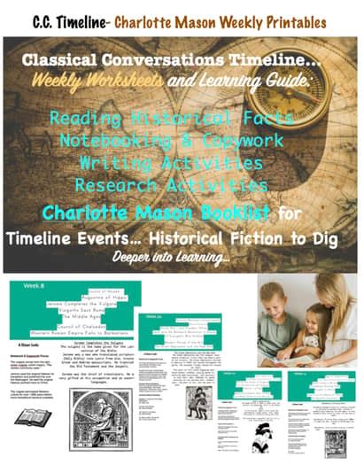 Classical Conversations Timeline Worksheets And Charlotte Mason Booklist