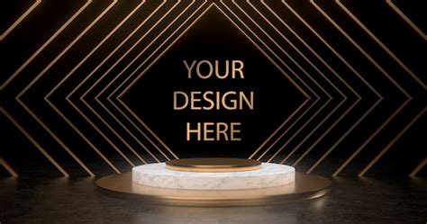 고립 된 흰색 대리석 받침대의 3d 렌더링 프리미엄 Psd 파일