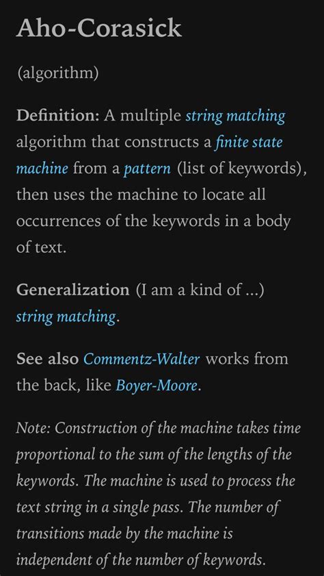 aho corasick algorithm