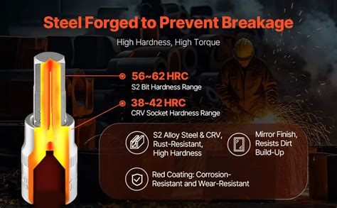 Vevor Torx Bit Socket Set 34 Piece Solid Star And Tamper Proof T6 T70