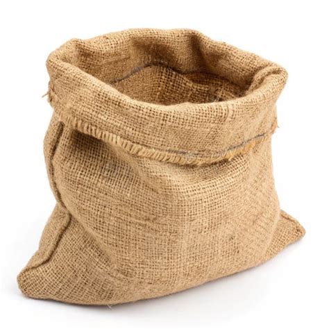 Empty Burlap Sack Isolated On White Background Stock Illustration