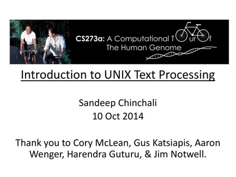 Introduction To Text Processing Cs273a
