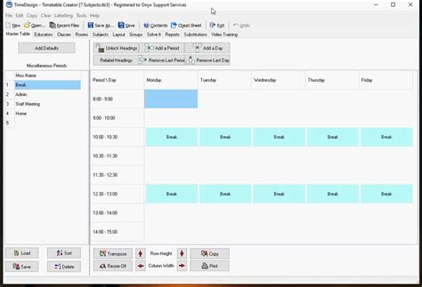 Timedesign School Timetabling Software Home