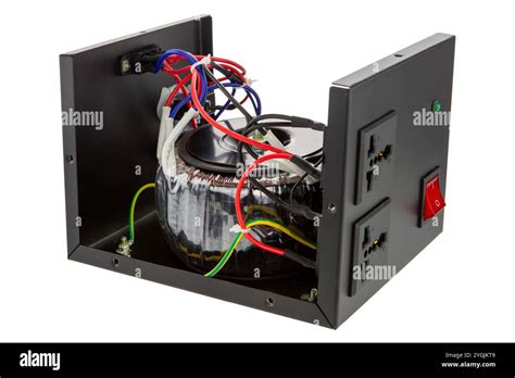 Open Device With Toroidal Power Supply And Wiring Stock Photo Alamy