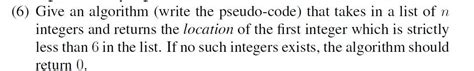 Solved Give An Algorithm Write The Pseudo Code That Chegg