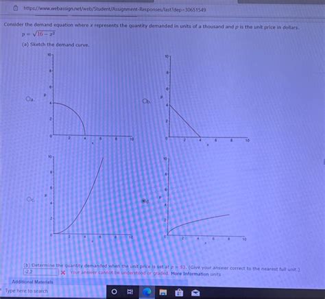 [solved] Consider The Demand Equation Where X Represents T
