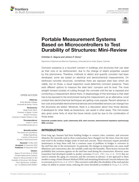 Pdf Portable Measurement Systems Based On Microcontrollers To Test