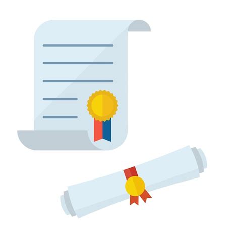 Diploma Lege Certificaat Vector Pictogrammen Premium Vector