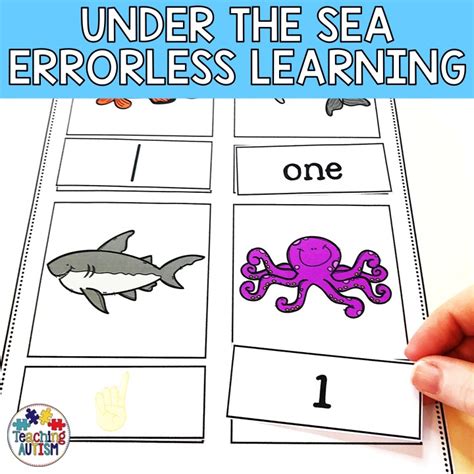 Errorless Learning File Folders Under The Sea Teaching Autism