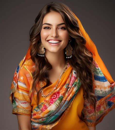 Premium Photo Celebrating Castes Heritage Indian Girl In Vibrant