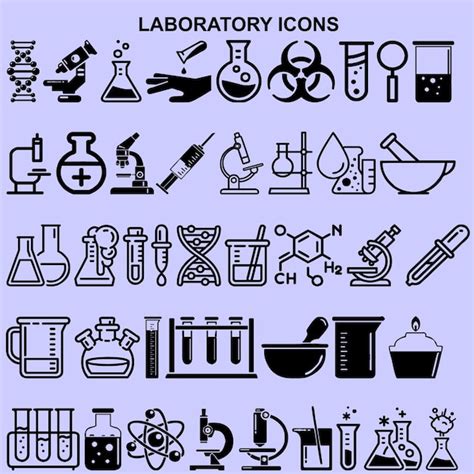 Premium Vector Set Of Laboratory Icon Vector