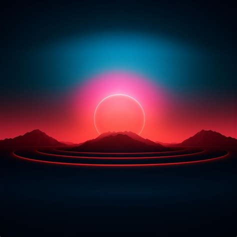 Premium Ai Image Synthwave Background