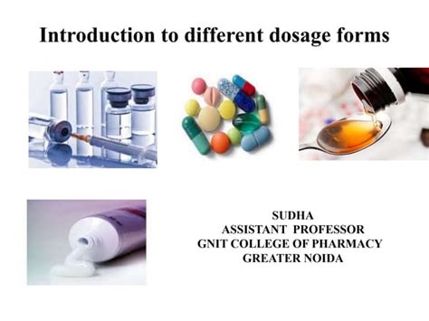 Introduction And Classification Of Dosage Forms Pptx