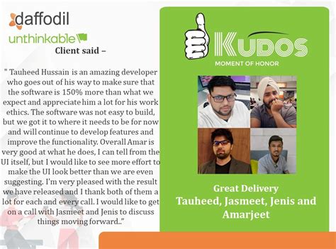 Tauheed Hussain On Linkedin Unthinkable Appreciation Daffodils