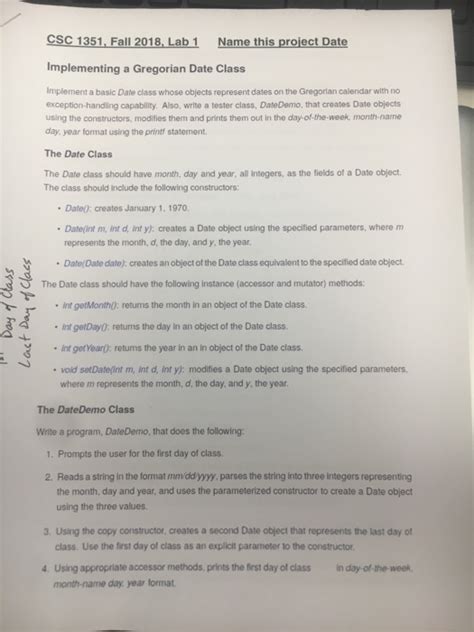 Solved Csc 1351 Fall 2018 Lab 1 Name This Project Date