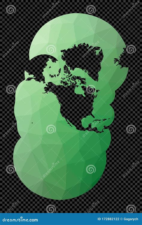World Map Modified Stereographic Gs 50 Stock Vector Illustration Of Outline Earth 172882122