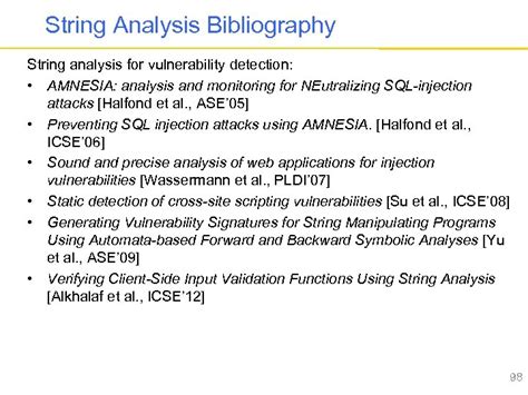 fse 2014 tutorial string analysis tevfik bultan university