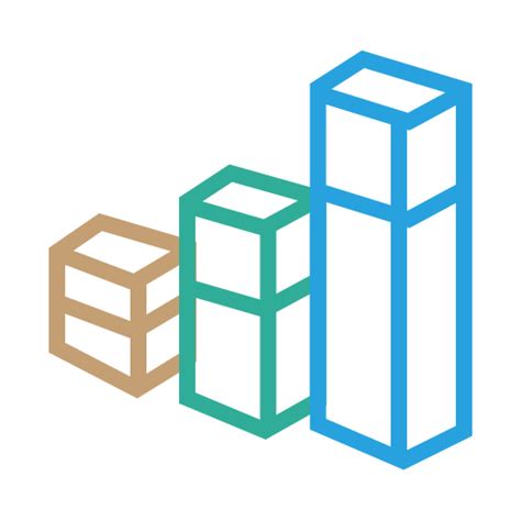 Three Dimensional Columnar Stacking Diagram Vector Icons Free Download