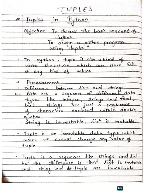 Tuples And Dictionaries Pdf