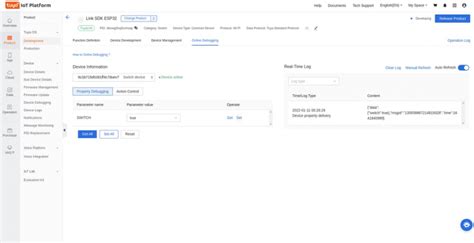 tuya mqtt with esp32 details
