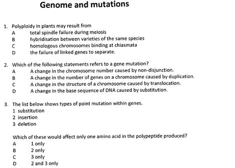 Consolidated Unit 1 Nab Revision Questions Higher Biology Unit 1 Revision