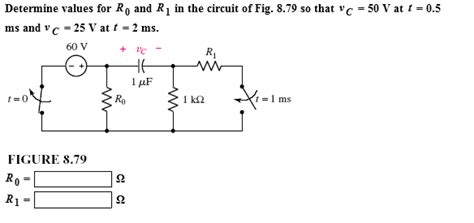 solved determine values for r 0 and in the circuit of fig