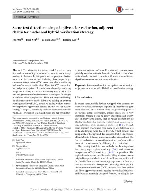 Scene Text Detection Using Adaptive Color Reduction Adjacent Character Model And Hybrid