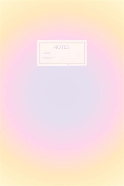 Notebook Cover With Aesthetic Pastel Gradient Artofit