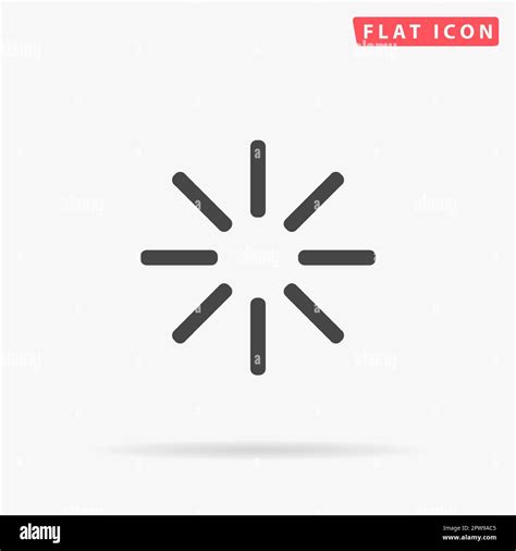 Waiting Streaming Buffering Play Go Please Wait Simple Flat Black Symbol With Shadow On