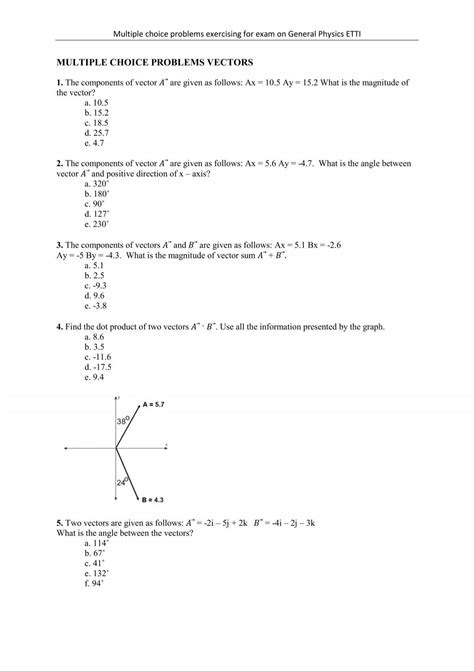Multiple Choice Problems