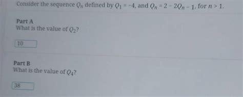 consider the sequence qn defined by q1 −4 and qn 2−2qn −1 for n 1 p