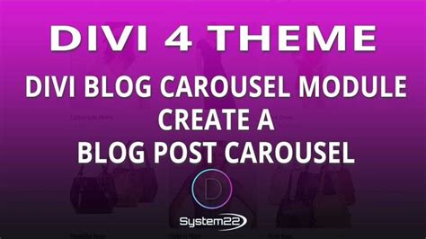 Divi Blog Carousel Module Create A Blog Post Carousel Creating A Blog Blog Posts Blog