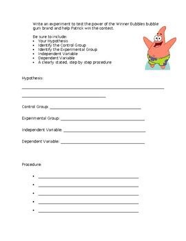 Spongebob Experiments Scientific Method By Here To Help Science Teachers