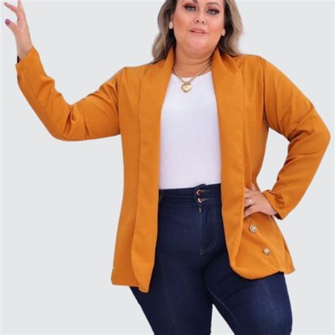 Max Blazer Alfaiataria Alongado Plus Size Br