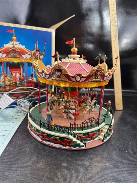 Lemax Carnival Animated Santa Carousel Sculpture Lights Sounds 2013 See